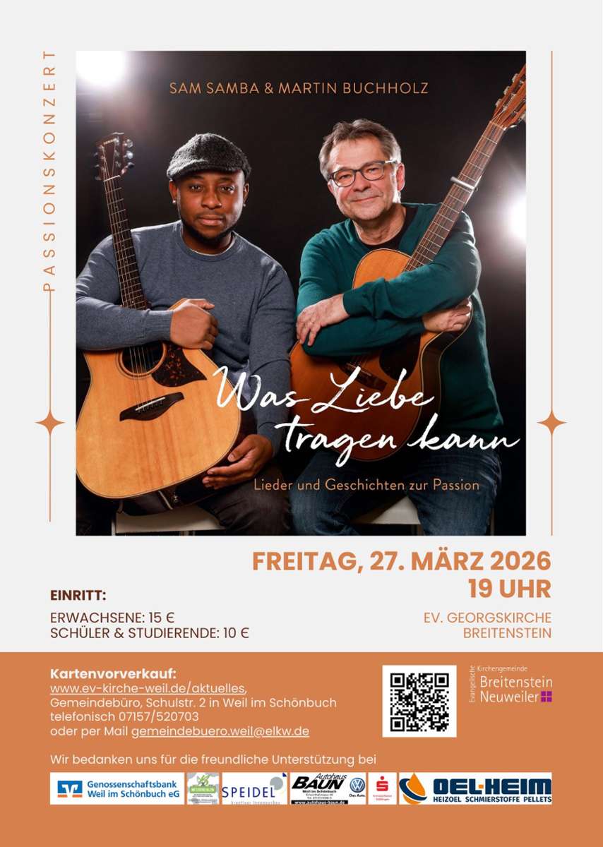 Passionskonzert mit Sam Samba und Martin Buchholz